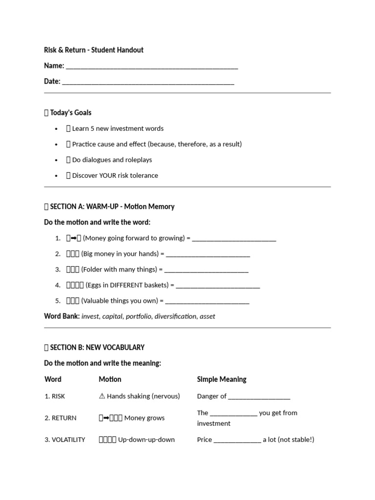 Understanding Risk and Return in Investing | PDF
