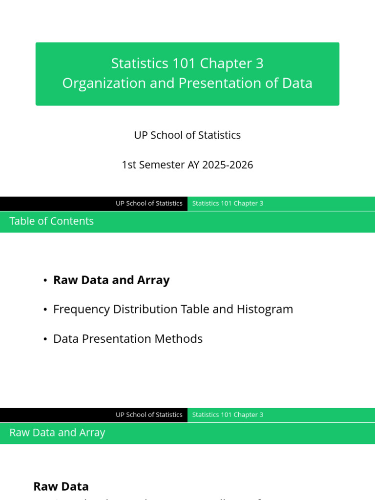 Data Organization and Presentation Methods | PDF | Statistics | Histogram