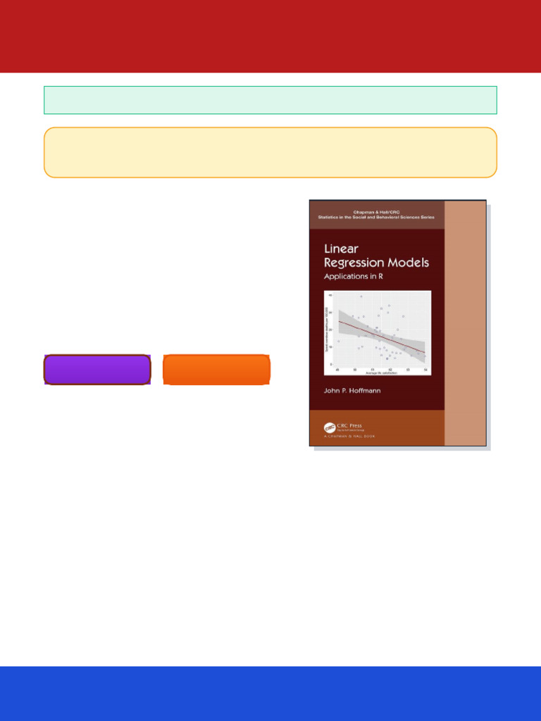 Linear Regression Models 1st Edition John P. Hoffmann ebook expanded ...