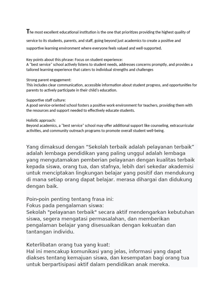 The most excellent educational | PDF
