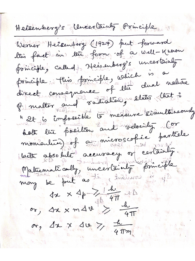 Heisenberg's Uncertainty Principle | PDF