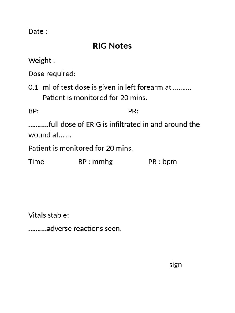 Rig Notes | PDF