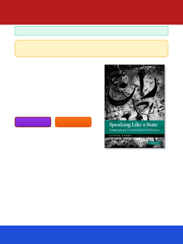 Speaking Like a State Alyssa Ayres ebook sample available | PDF ...