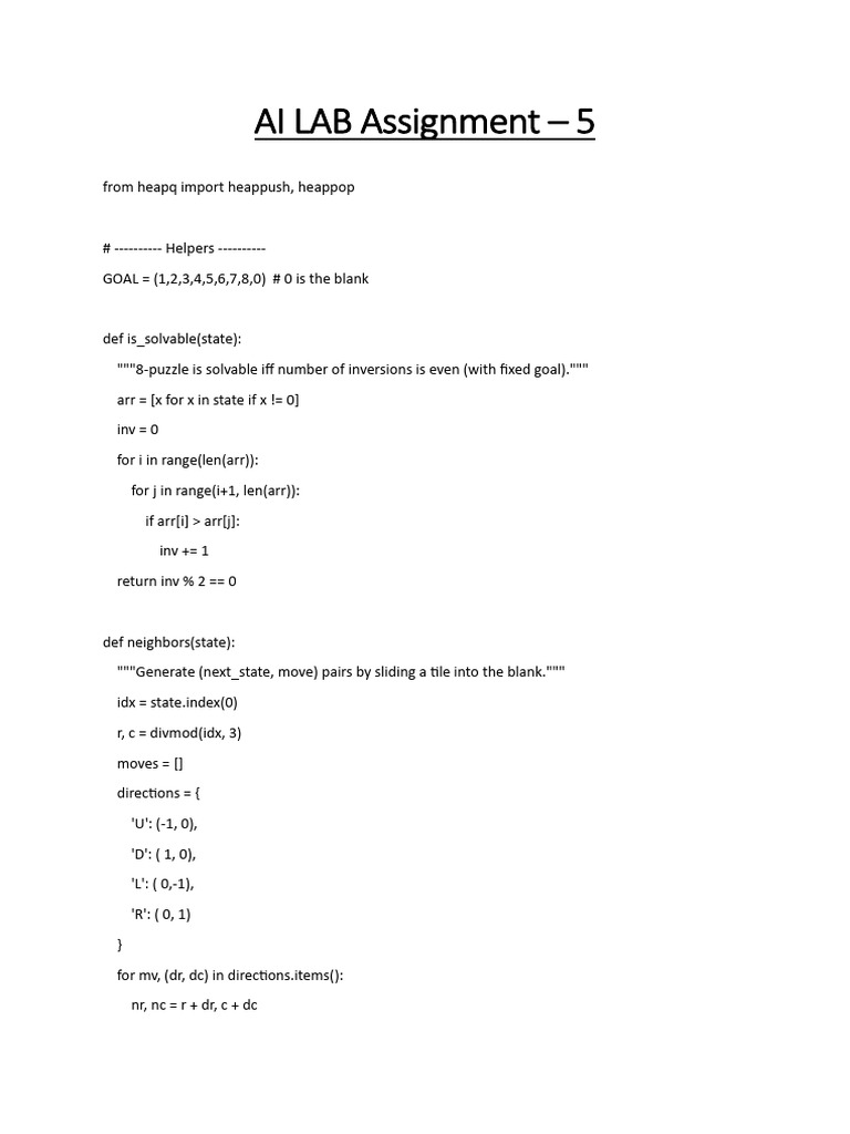 AI LAB Assignment-6 | PDF | Algorithms | Applied Mathematics