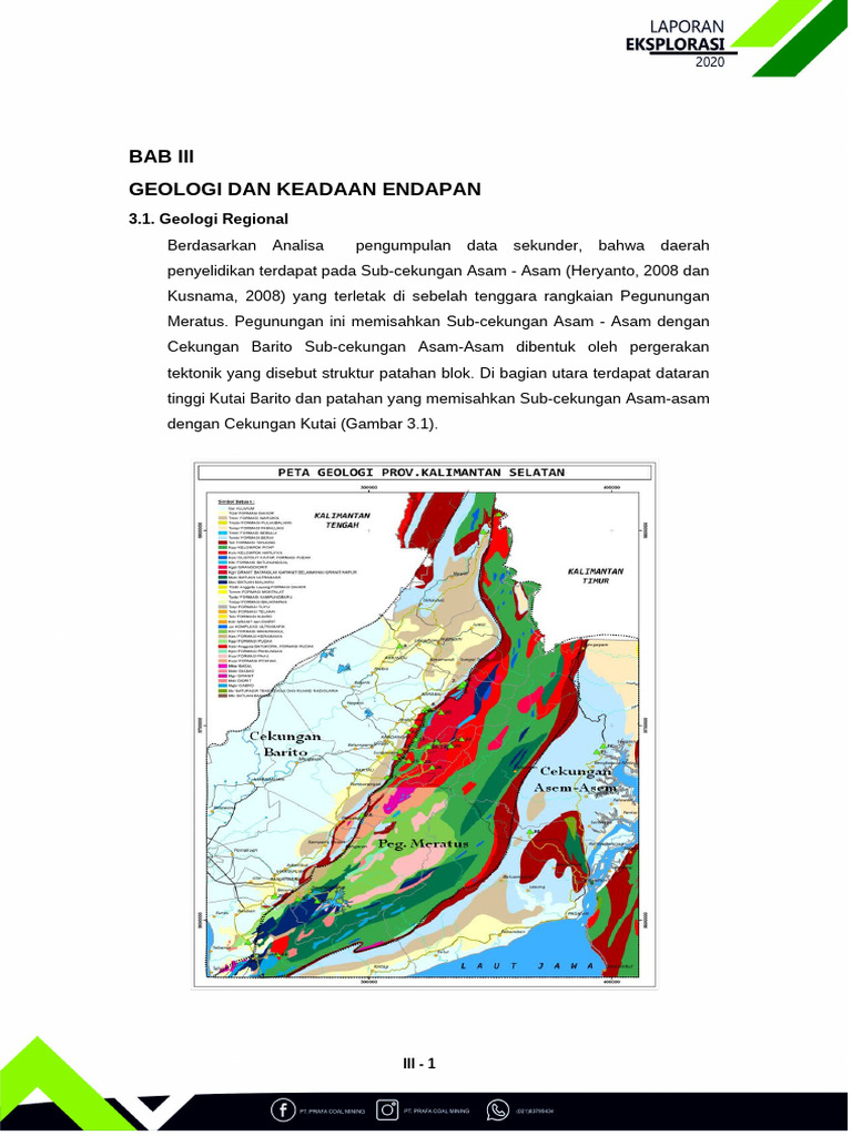 Geologi dan Endapan Sub-Cekungan Asam-Asam | PDF
