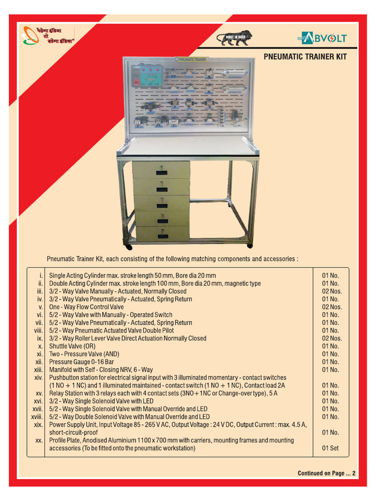Pneumatic Trainer Kit | PDF