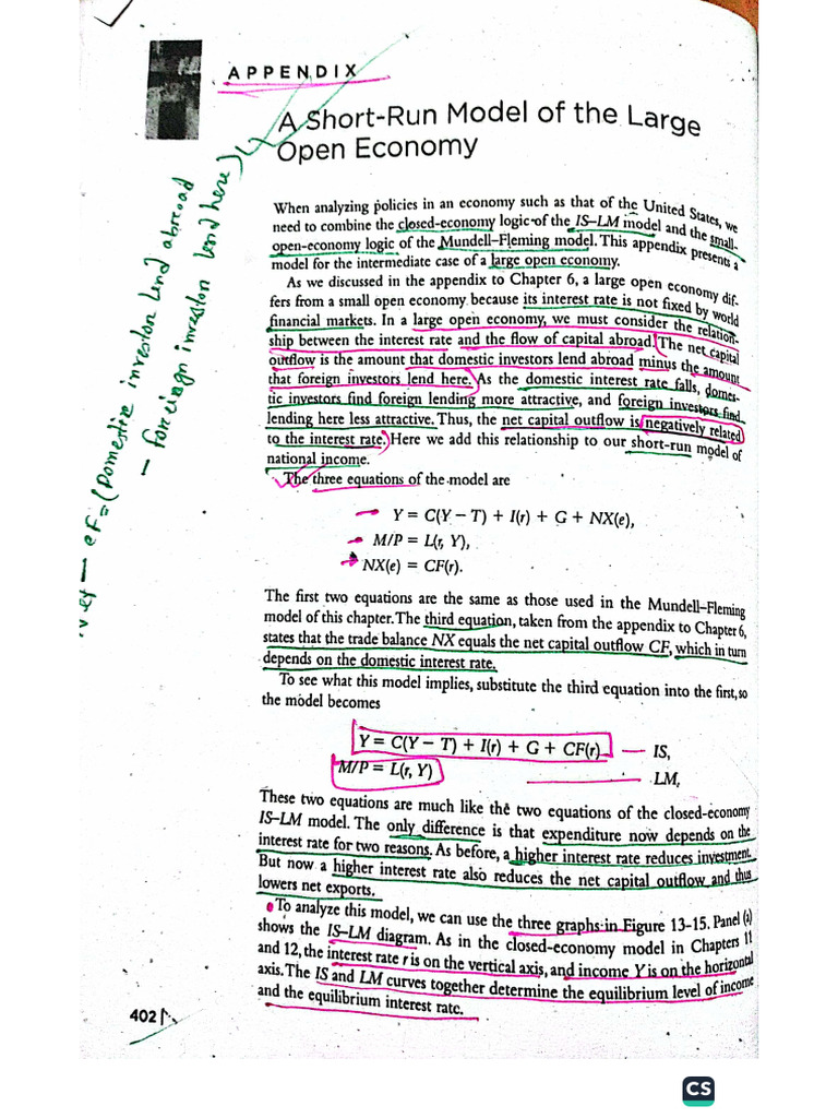 Micro A Short Run Model of Large Open Economy | PDF