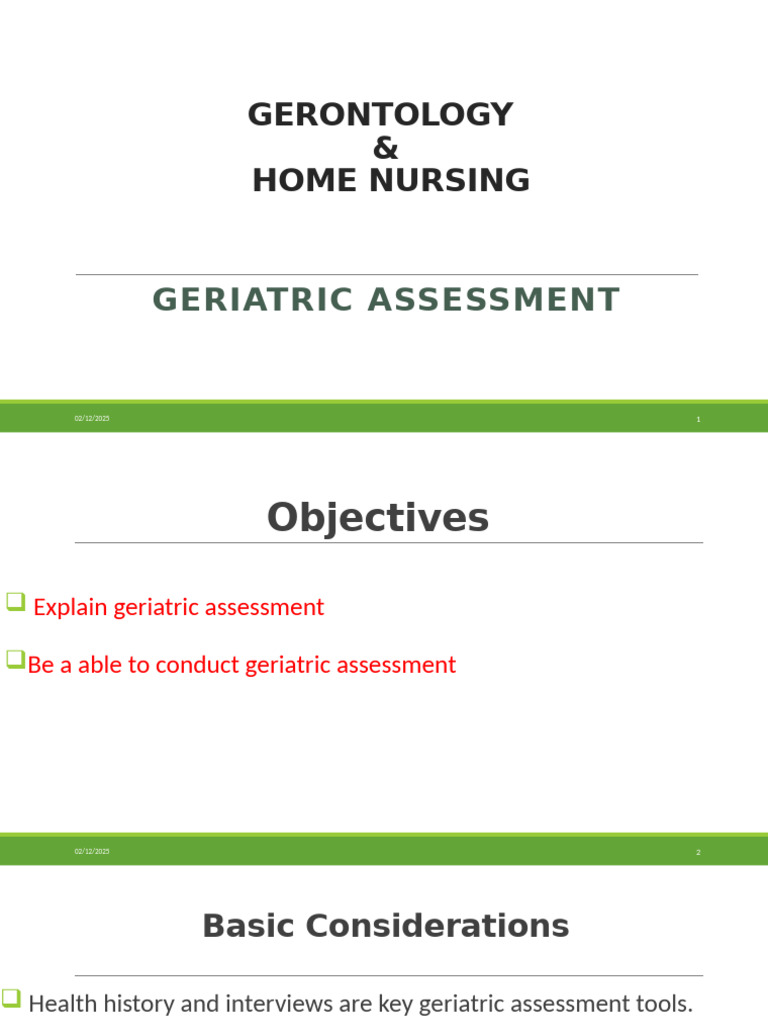Geriatric Assessment | PDF | Geriatrics | Feeling