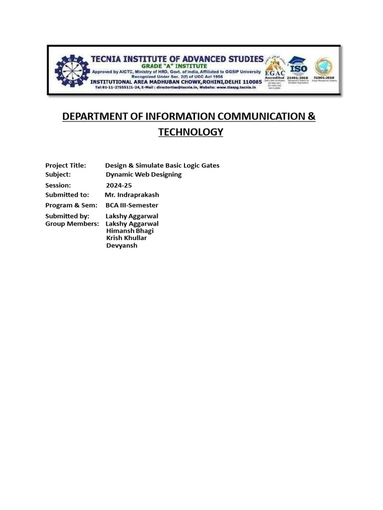 Dynamic Web Designing Mini Project Second Page | PDF