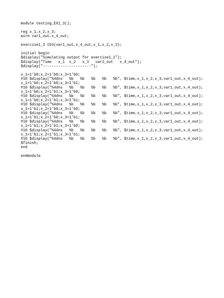 Module Testing EX1 3 | PDF