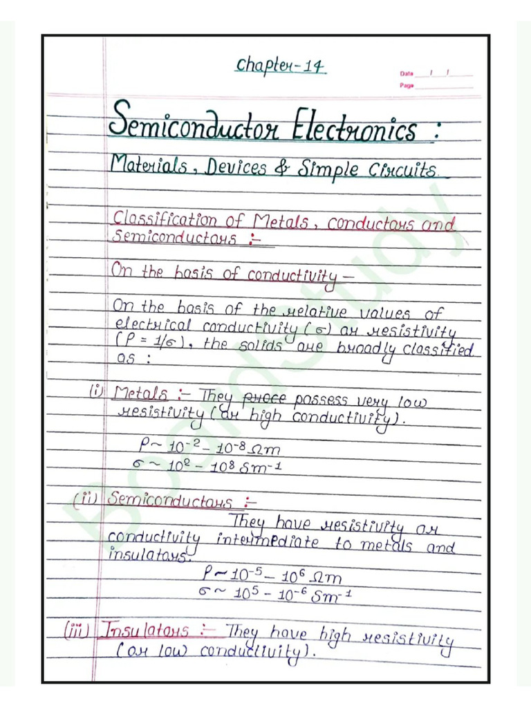 Semiconductor Class 12 | PDF