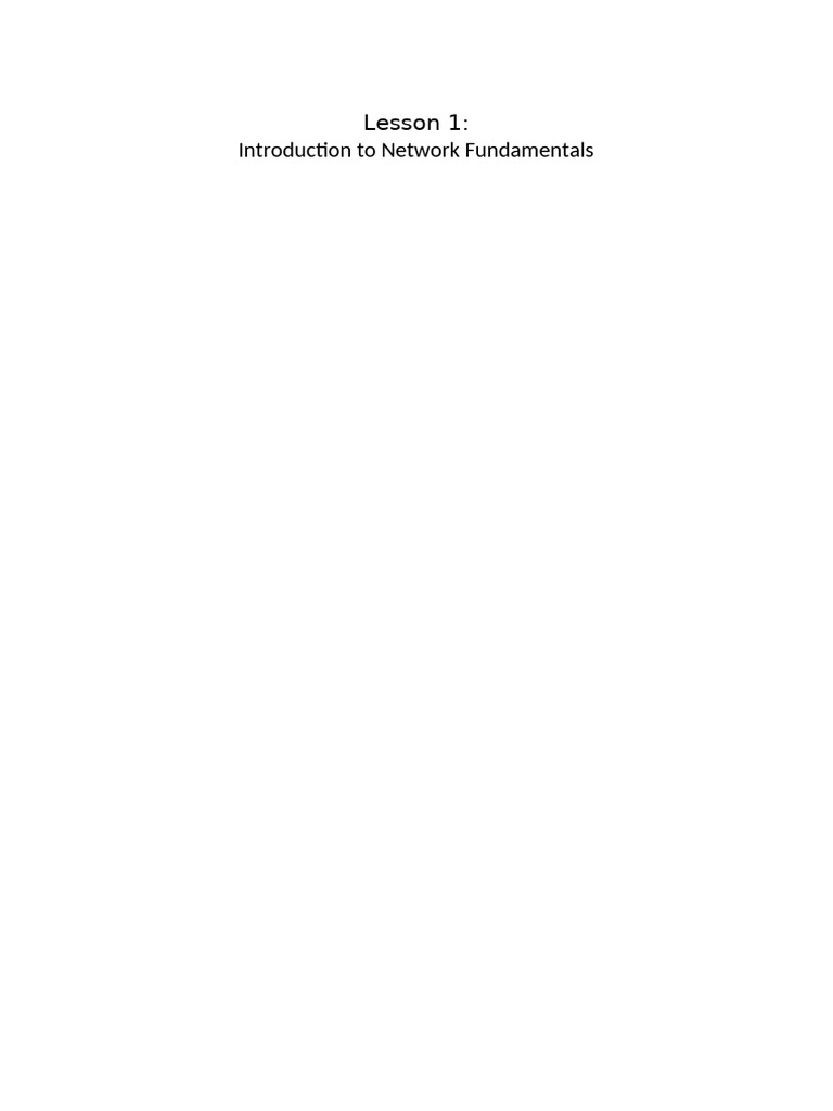 Network Fundamentals Overview | PDF | Computer Network | Local Area Network