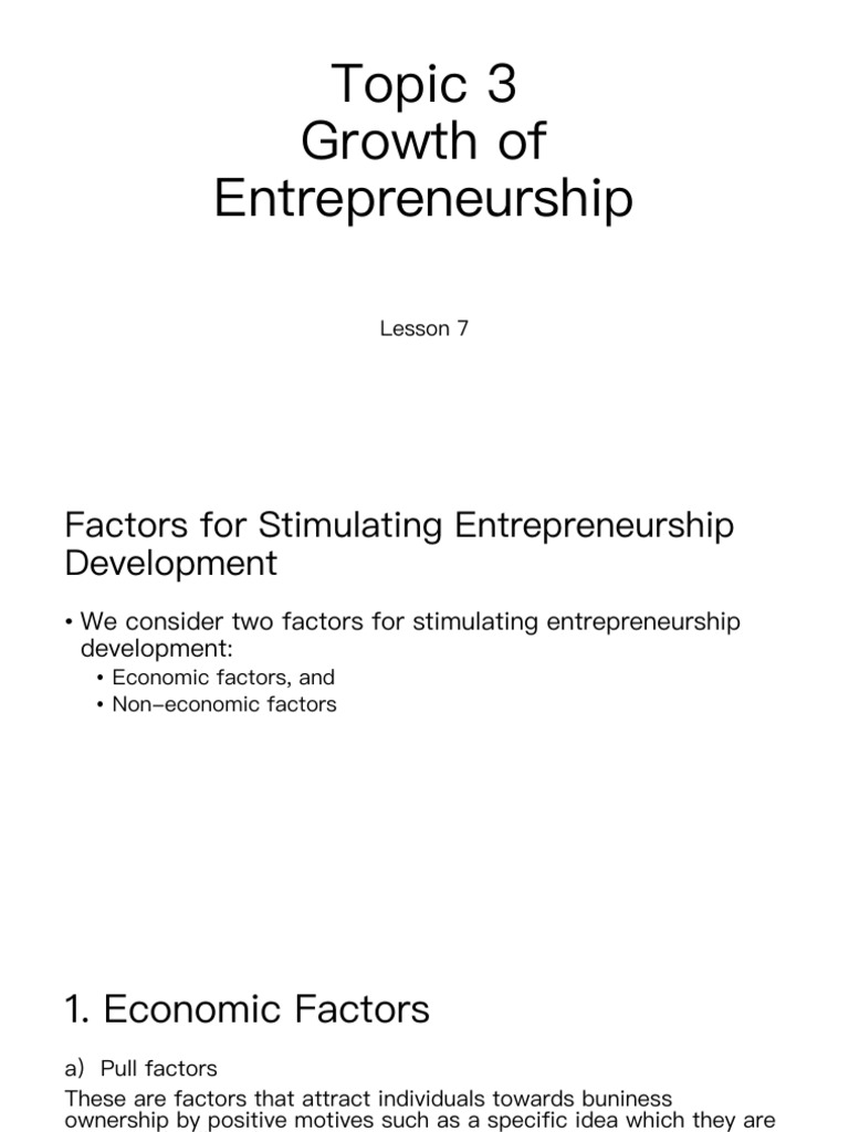Lesson 7 - Stimulating Entrep Devt | PDF | Entrepreneurship | Startup ...