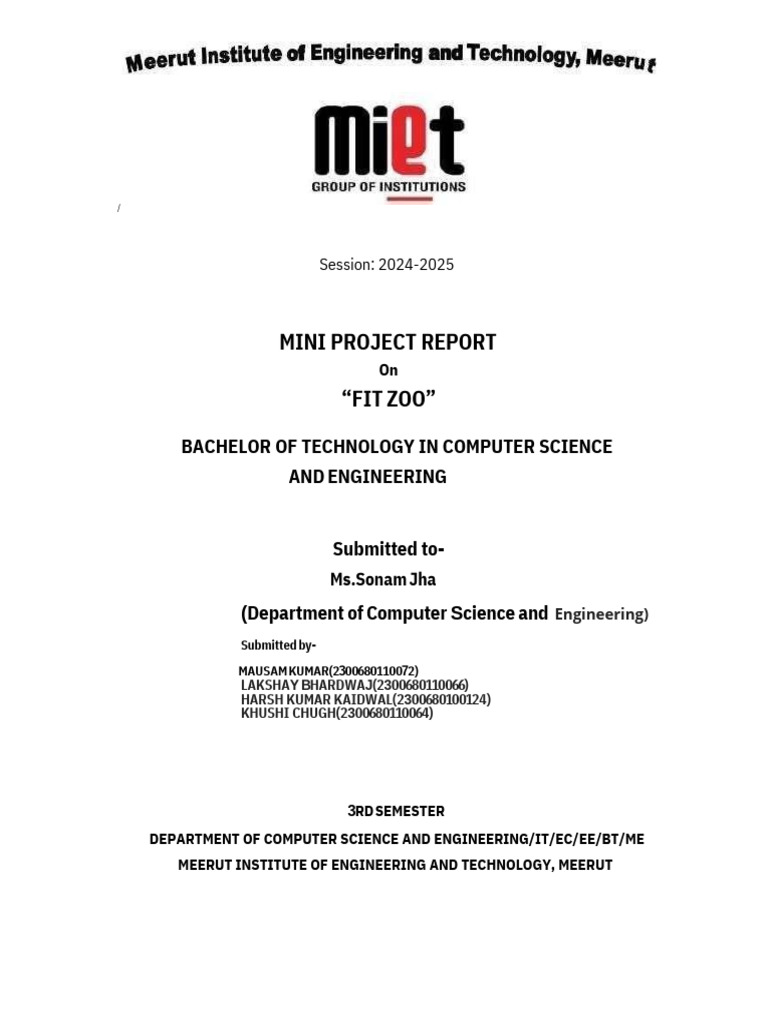 Miniproject Report Cse | PDF | Html Element | Html