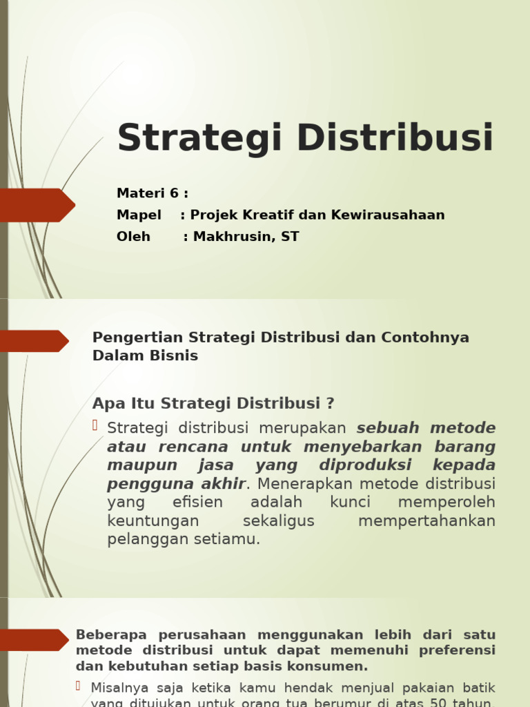 Slide 4_strategi Distribusi Produk _edisi 2025 | PDF