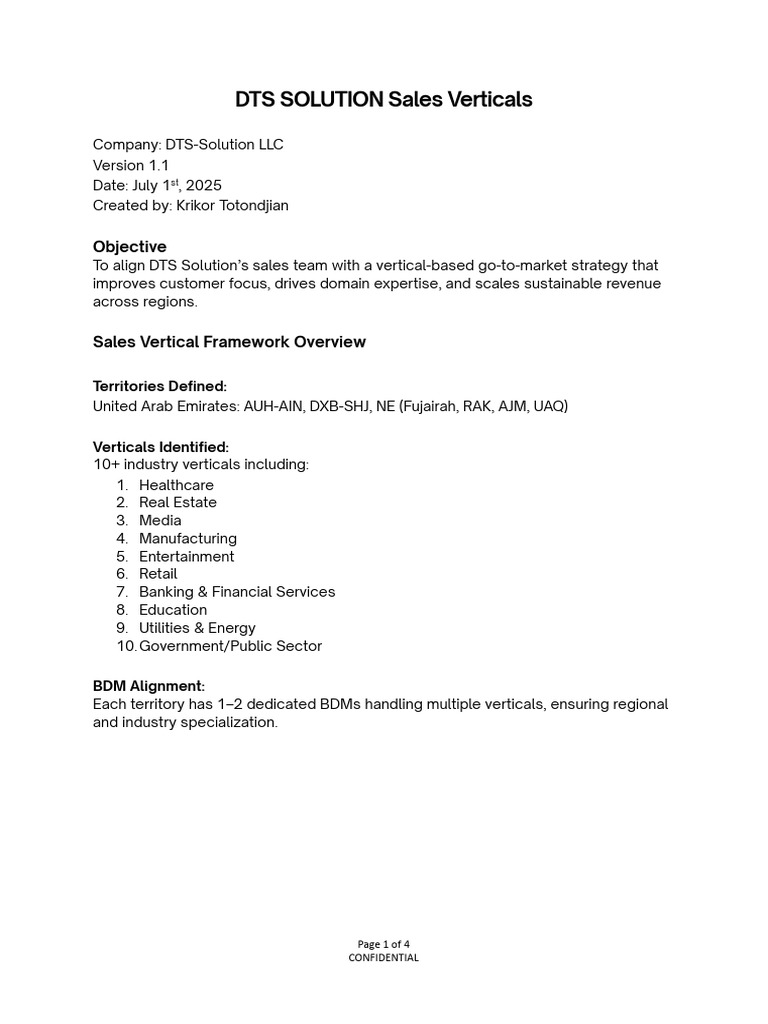 DTS SOLUTION Sales Verticals - 23june2025 | PDF | Logistics | Transport