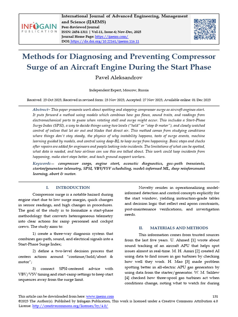 Diagnosing Aircraft Engine Surge Issues | PDF | Mechanical Engineering