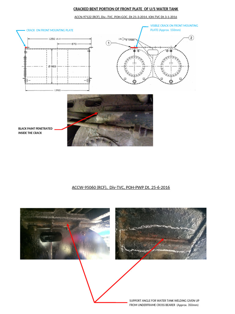 Cracked Fromnt Plate of U-S Water Tank | PDF