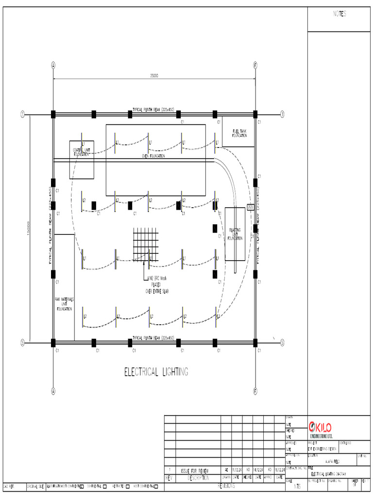 Blasting Booth Electrical Lighting Layout Diagram | PDF