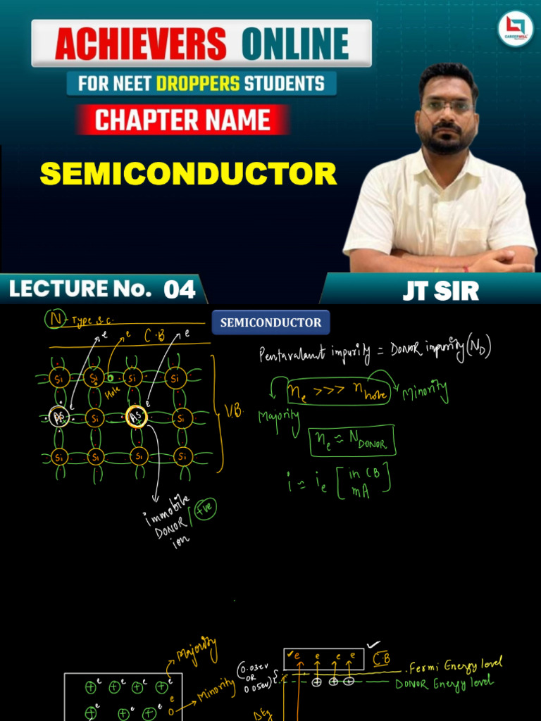 Semiconductor - L-04 (Class Notes) - Extrinsic Semiconductor - 736961 ...