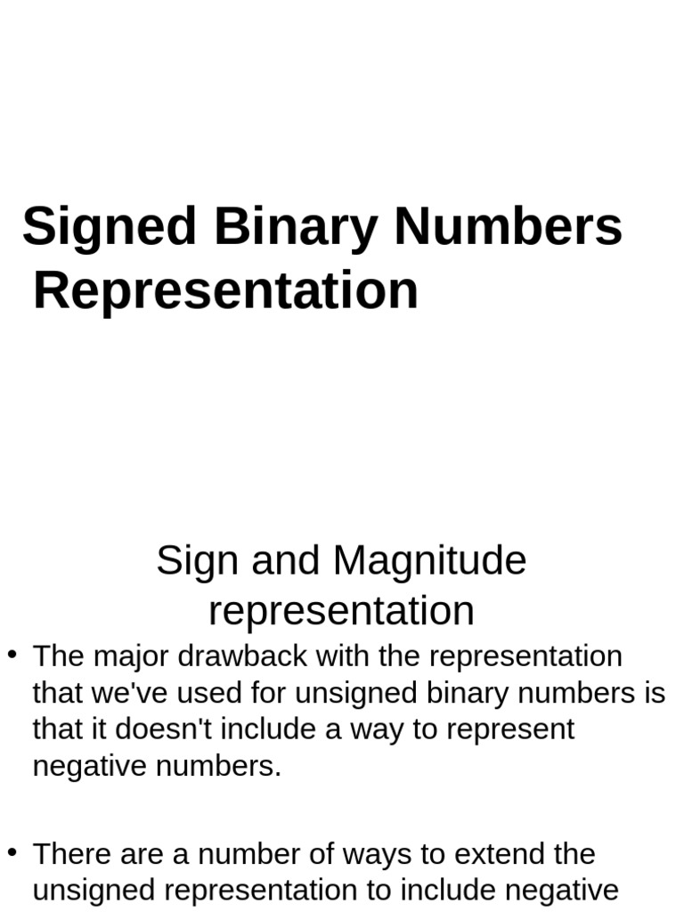 2 - Signed Binary Numbers | PDF | Arithmetic | Numbers