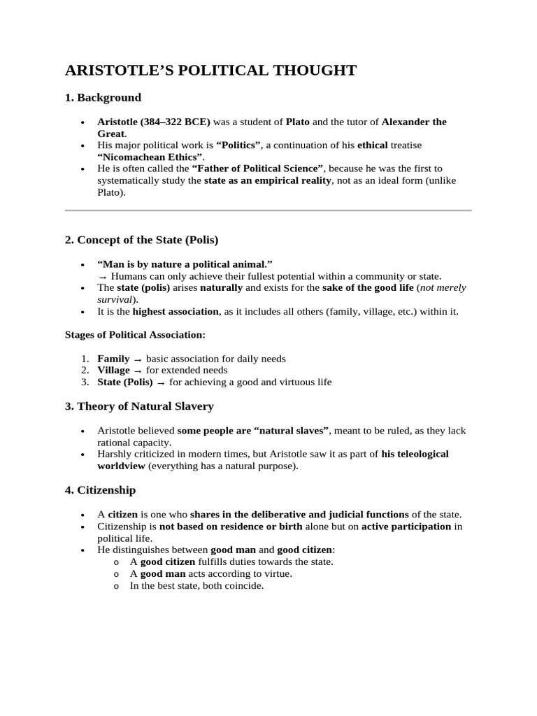 Aristotle's Political Philosophy Explained | PDF | Rhetoric | Virtue