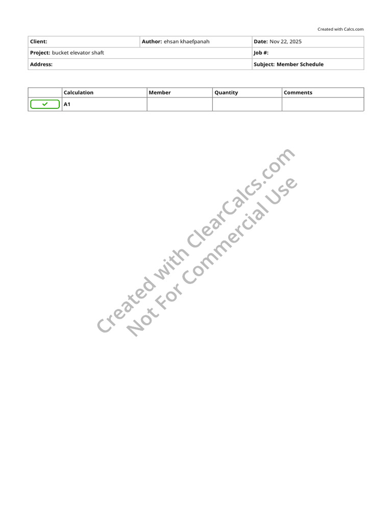 Bucket Elevator Shaft Load Calculations | PDF | Beam (Structure ...