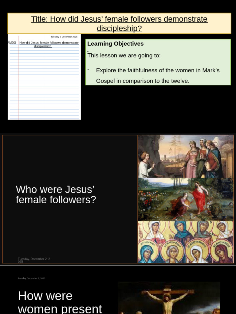 Women Disciples in Mark's Gospel | PDF