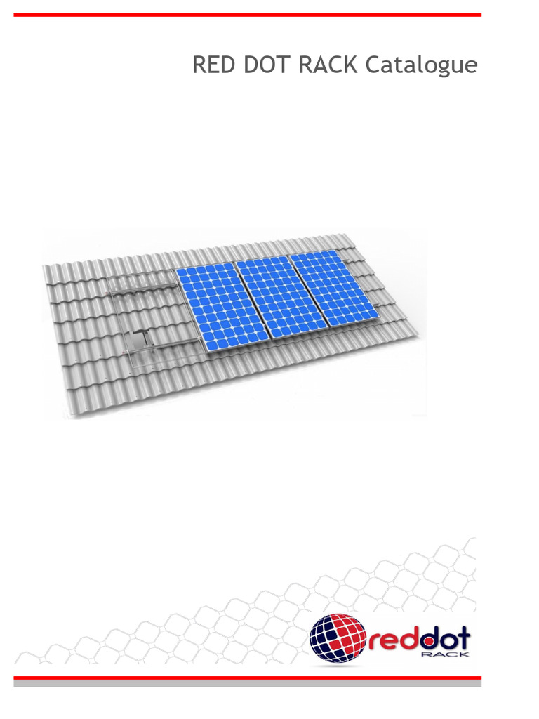 Red Dot Rack Catalog_Solar Roof | PDF | Screw | Roof