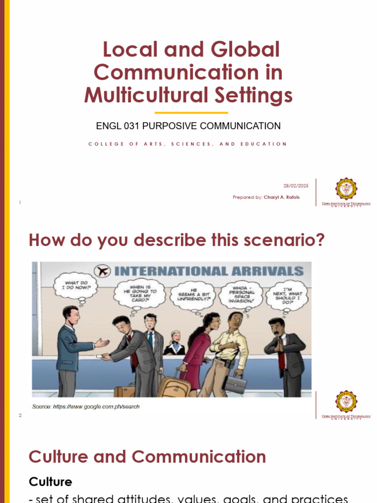 Local and Global Communication in Multicultural Settings - STUDENT ...