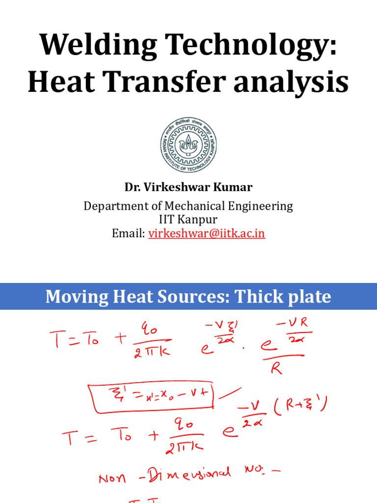 Lecture 10 12 - Welding Technology - Heat Transfer Analysis | PDF ...