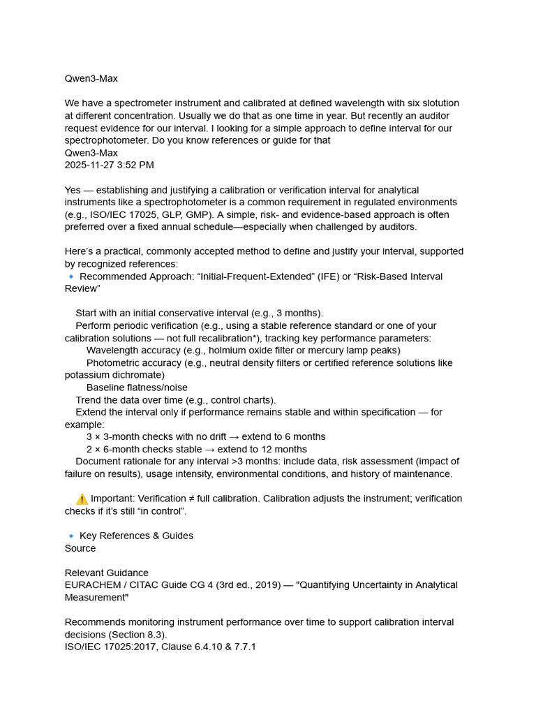 Calibration Equation | PDF | Verification And Validation | Errors And ...