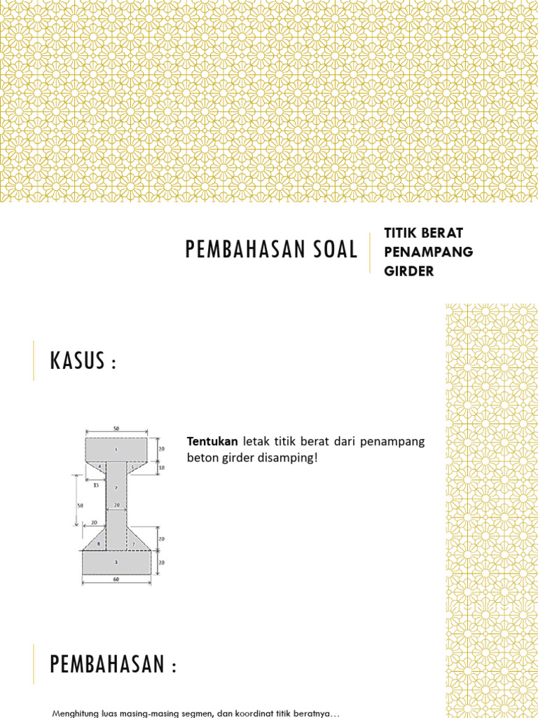 Pembahasan Soal Titik Berat Penampang Girder | PDF