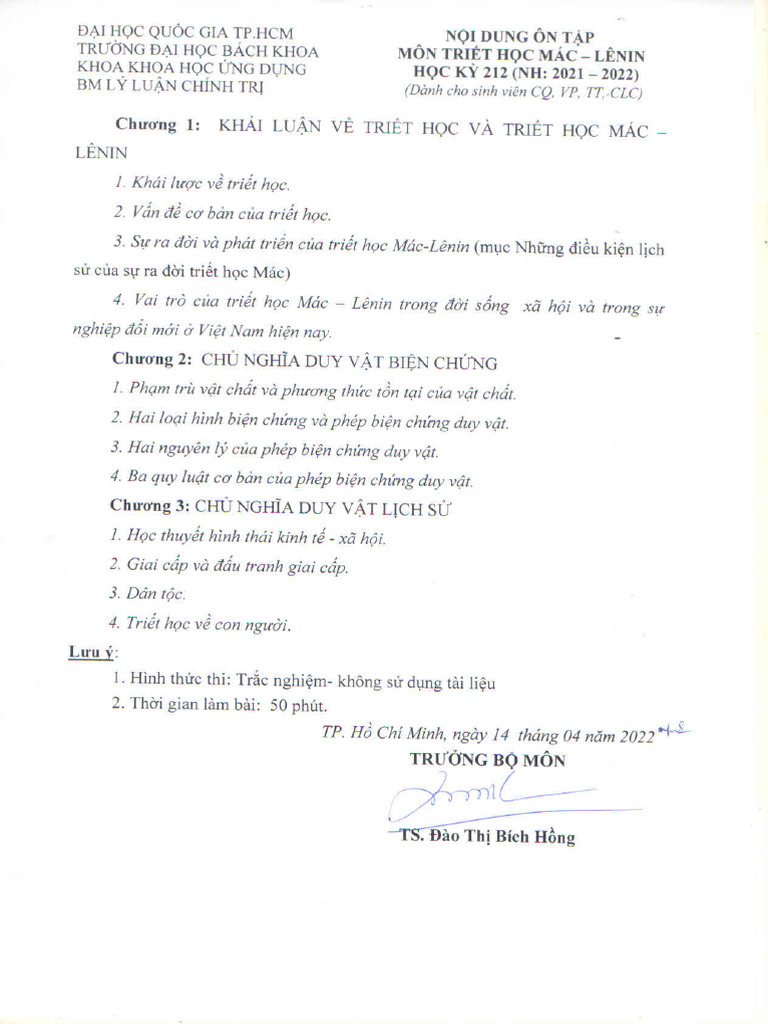 Triet Hoc(Đh) | PDF