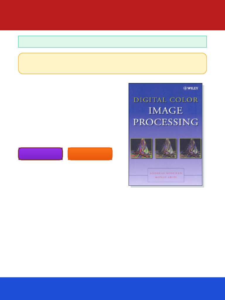 Digital Color Image Processing 1st Edition Andreas Koschan Ebook ...