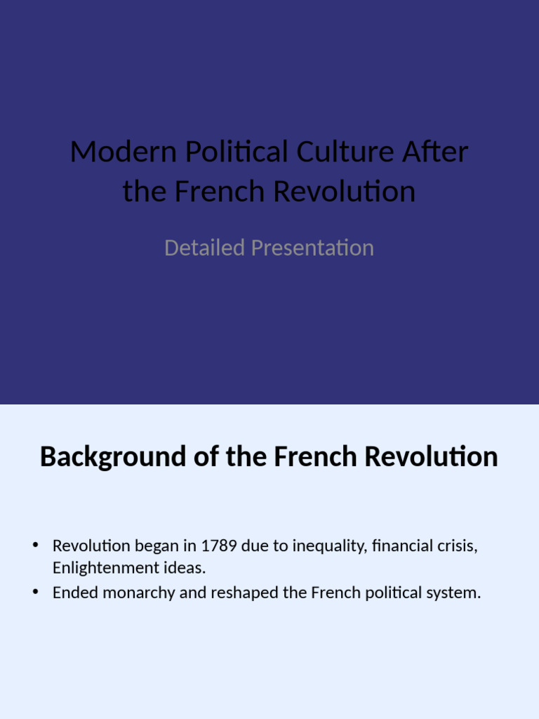 Modern Political Culture Post-French Revolution | PDF
