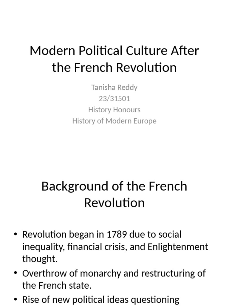 Impact of the French Revolution on Modern Politics | PDF ...