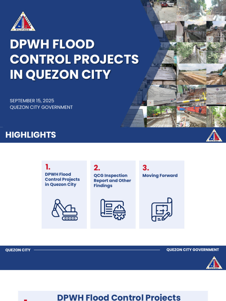 Quezon City DPWH Flood Control Overview | PDF | Hydrology ...