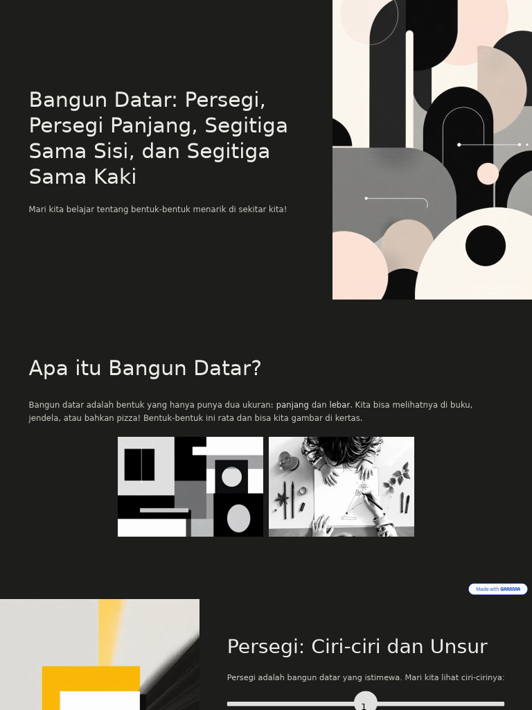 Bangun Datar Persegi Persegi Panjang Segitiga Sama Sisi Dan Segitiga ...