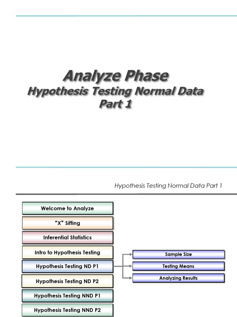 5_Analyze - Hypothesis Testing Normal Data - P1 | PDF | Student's T ...