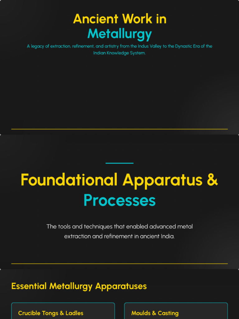 Ancient Work in Metallurgy - Indian Knowledge System | PDF