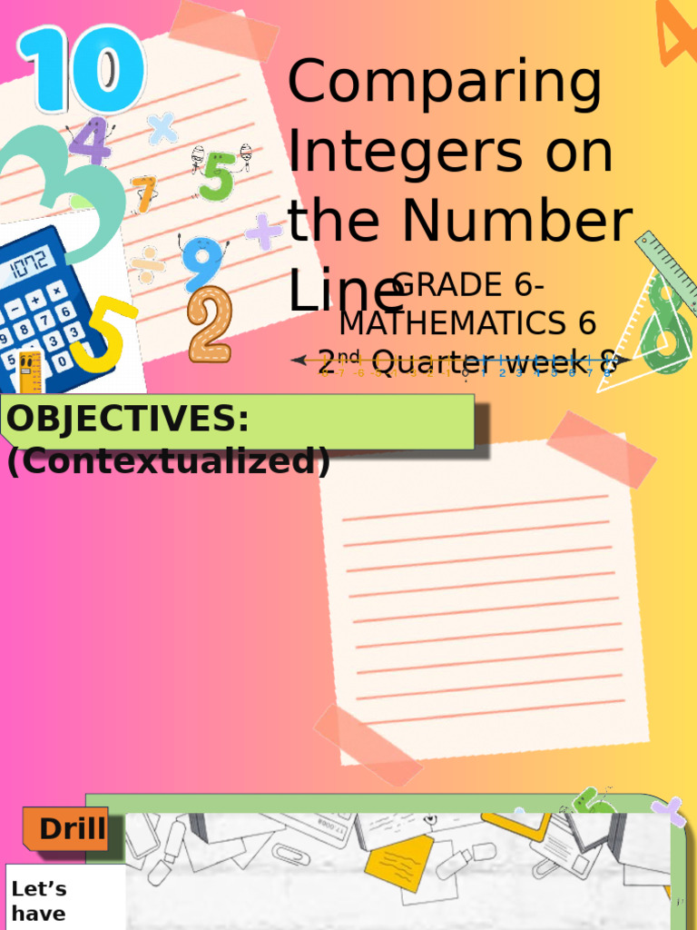 Comparing Integers on the Number Line | PDF | Numbers | Integer