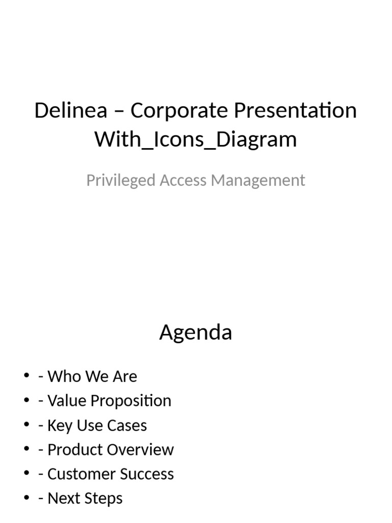 Delinea With Icons Diagram | PDF