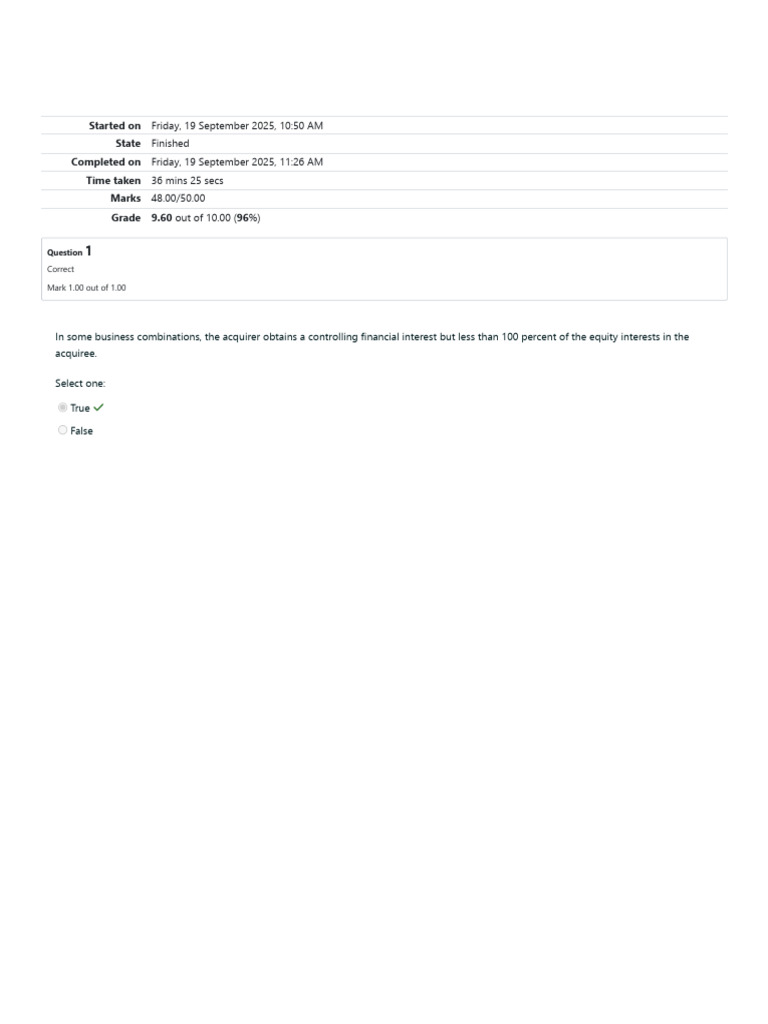 Midterm Exam_ Attempt Review (Page 1 of 50) _ REMOTEEXAM 2543T | PDF