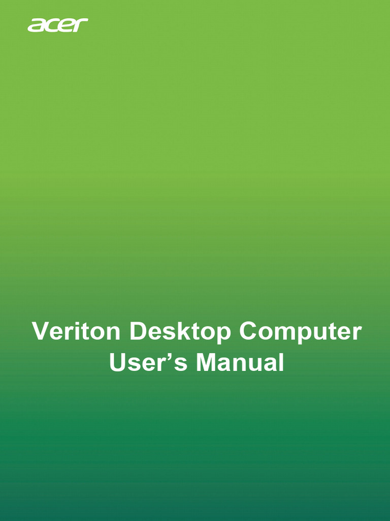 User Manual Acer 1.0 a a (1) | PDF | Usb | Bluetooth