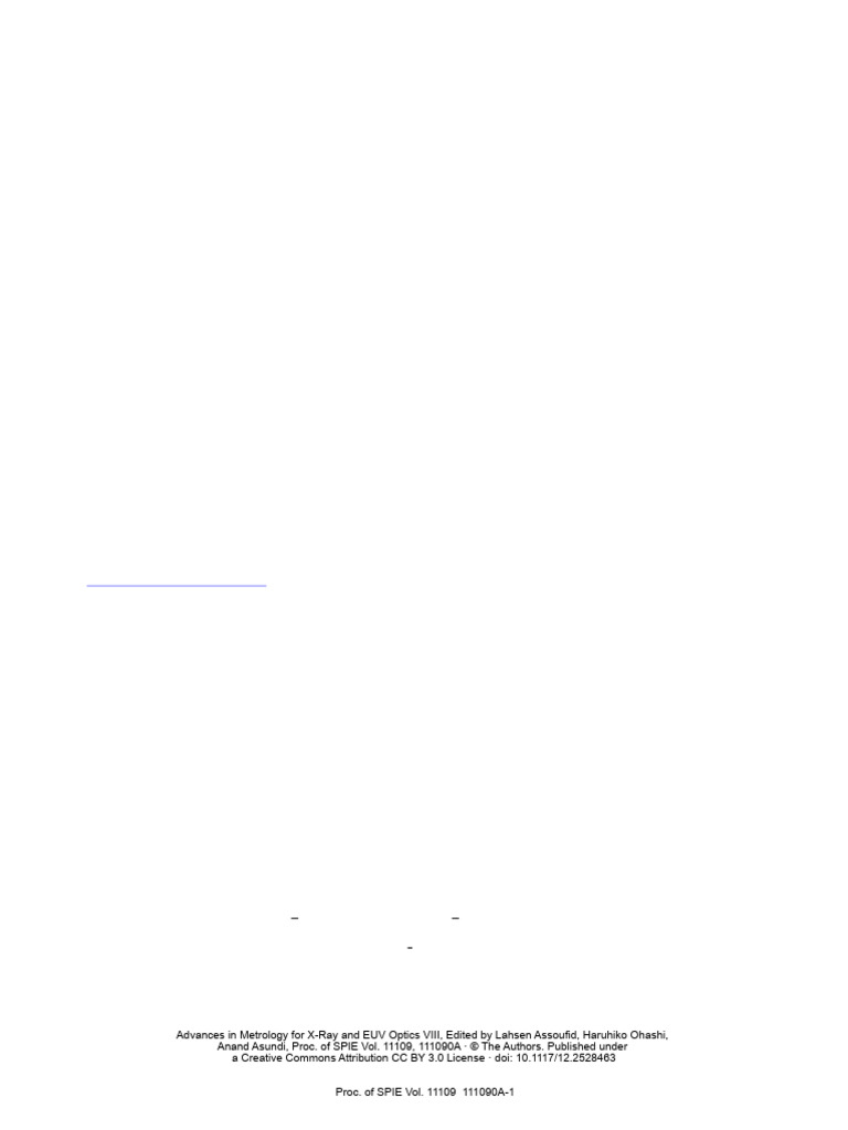Ion Beam Figuring and Optical Metrology System for Synchrotron | PDF ...