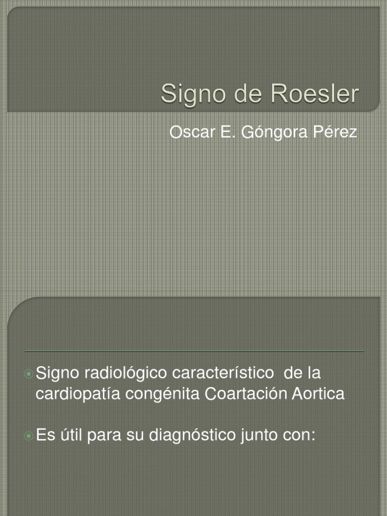 Signo de Roesler | PDF