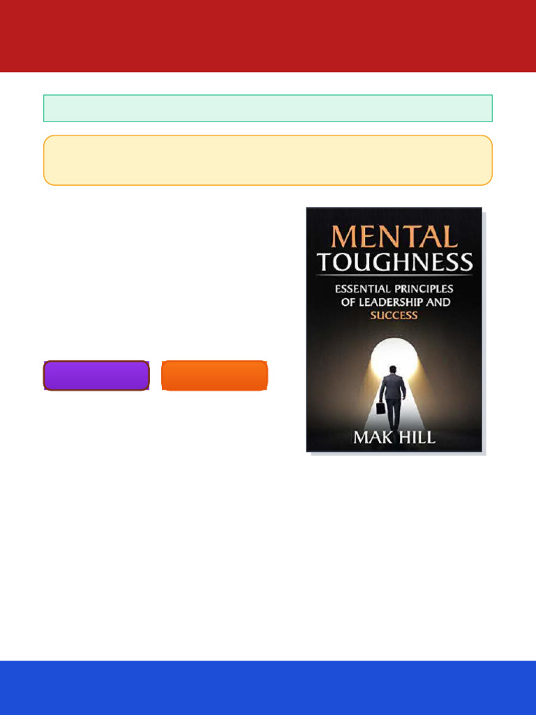 Mental Toughness Essential Principles of Leadership and Success Self ...