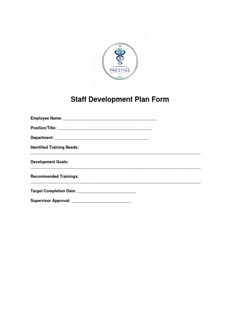 Staff Development Plan and Training Forms | PDF | Business