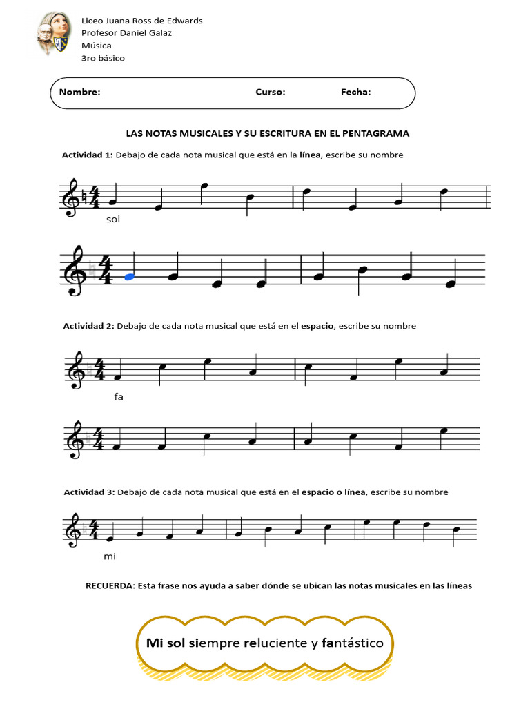 Actividad Lectura Musical | PDF